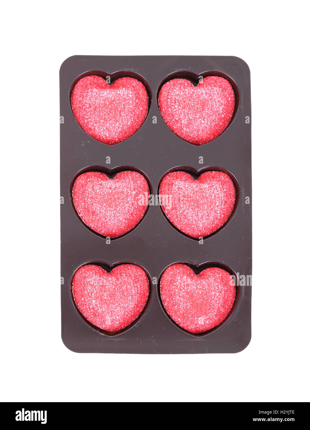Red jelly hearts isolated Cut Out Stock Images & Pictures - Alamy