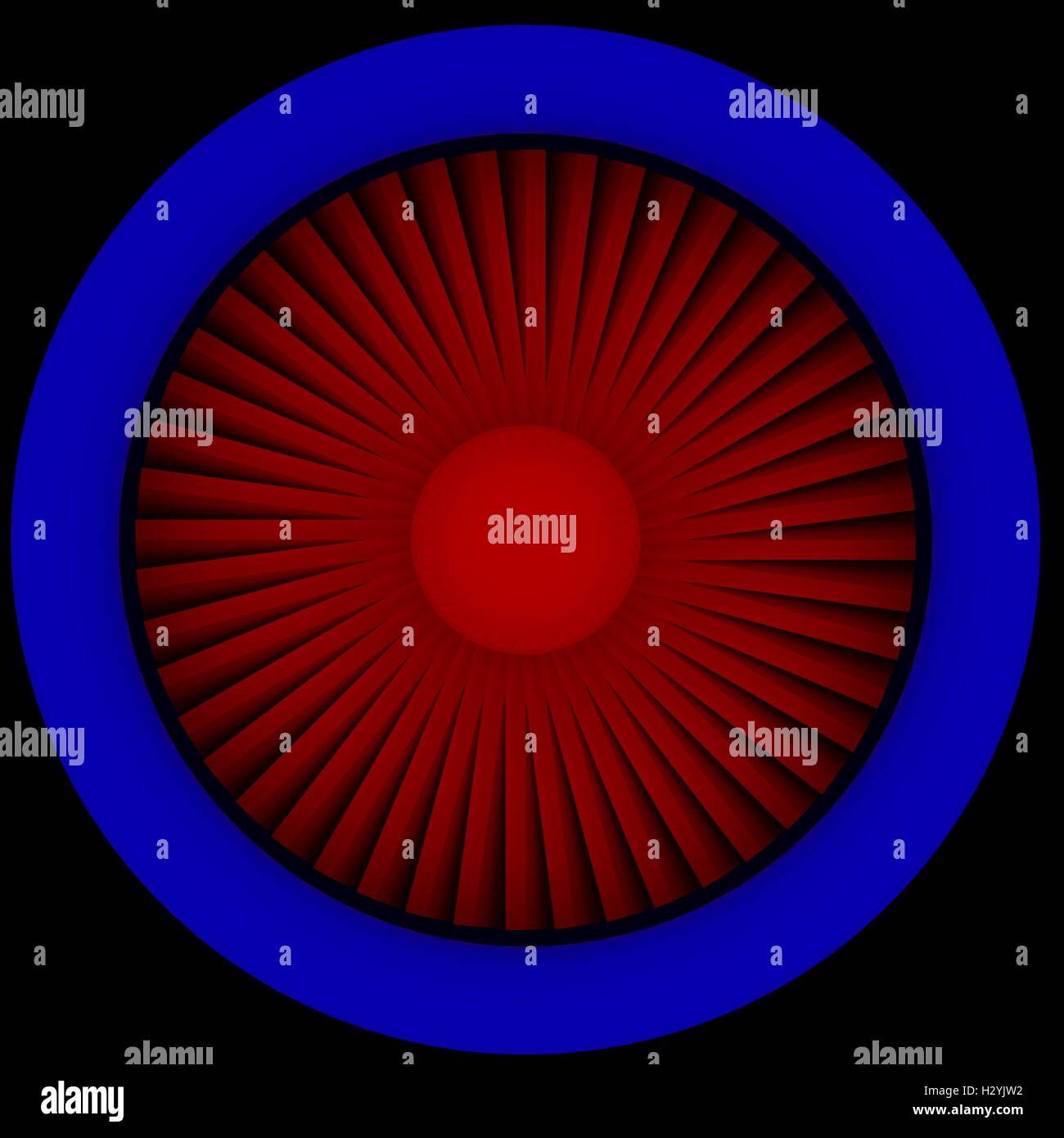 Jet engine. Front view Stock Photo - Alamy