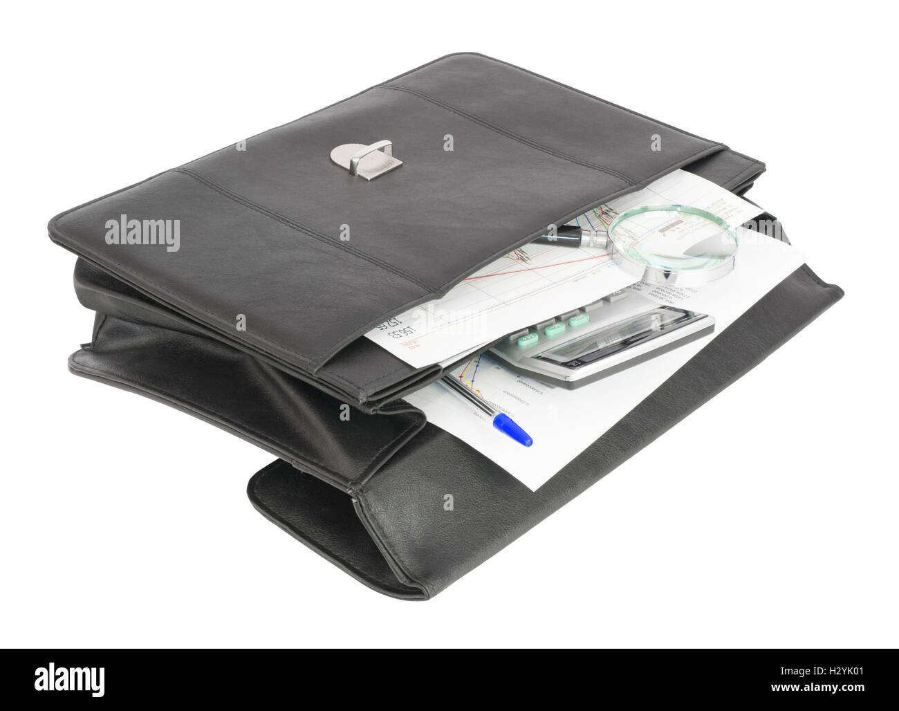 Open briefcase paper document Cut Out Stock Images & Pictures - Alamy
