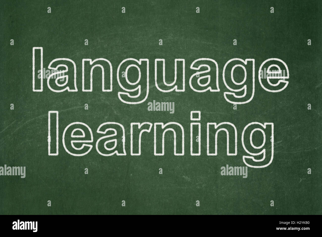 Education concept: Language Learning on chalkboard background Stock ...
