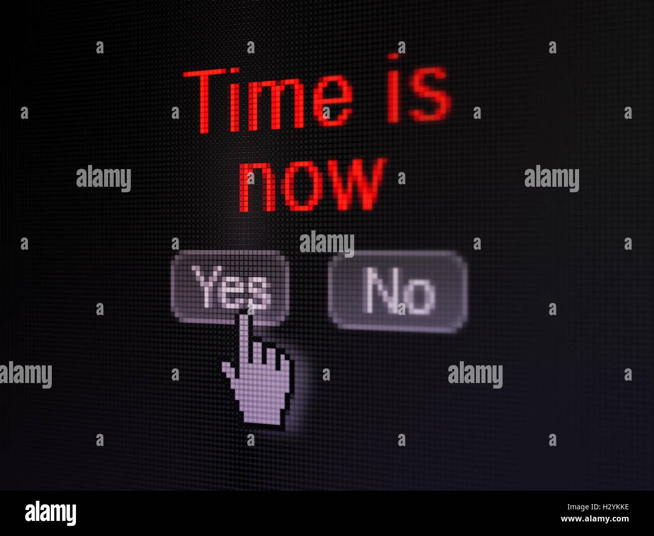 Timeline concept: Time is Now on digital computer screen Stock Photo ...