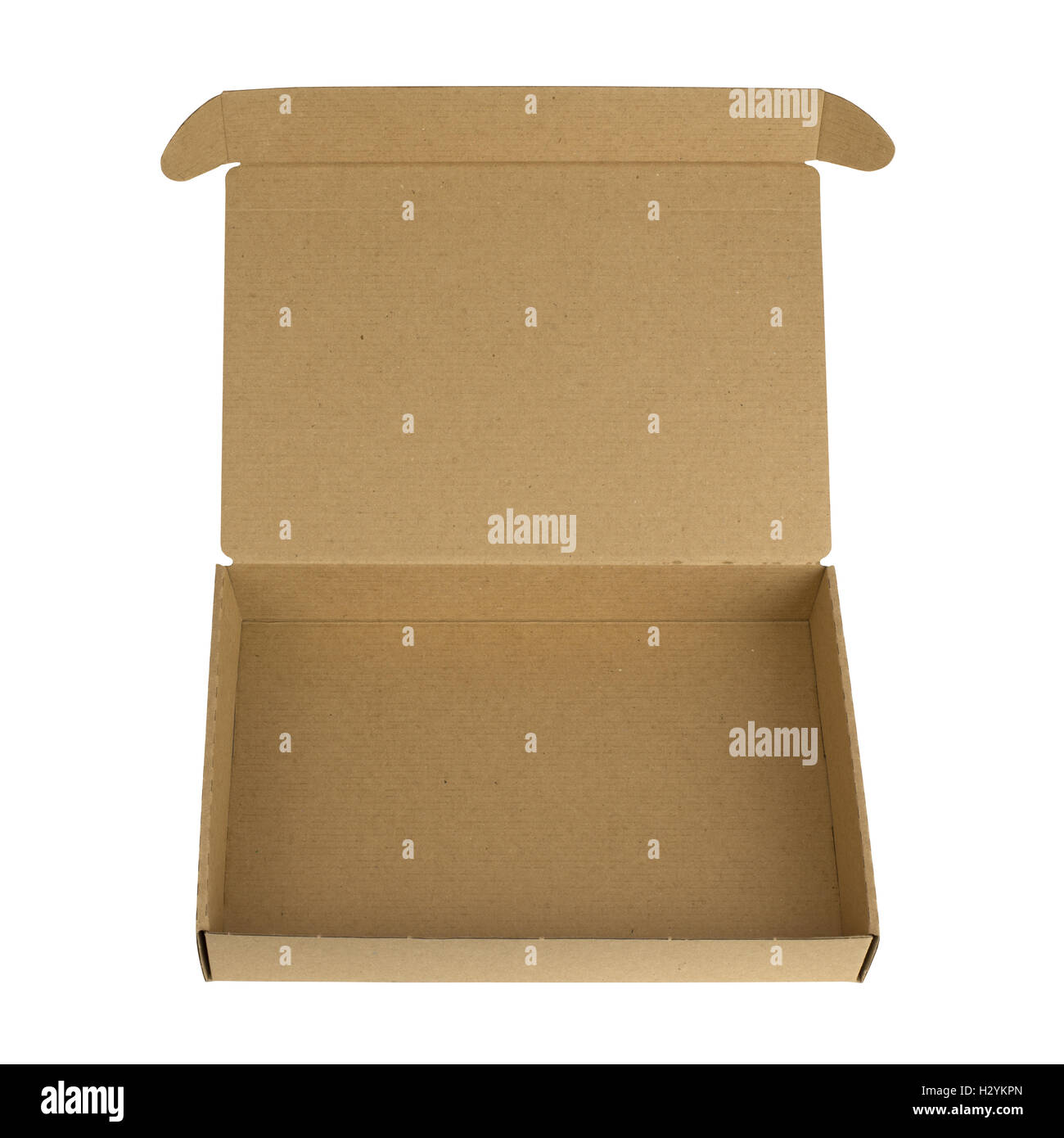 Open cardboard box with a lid Stock Photo - Alamy