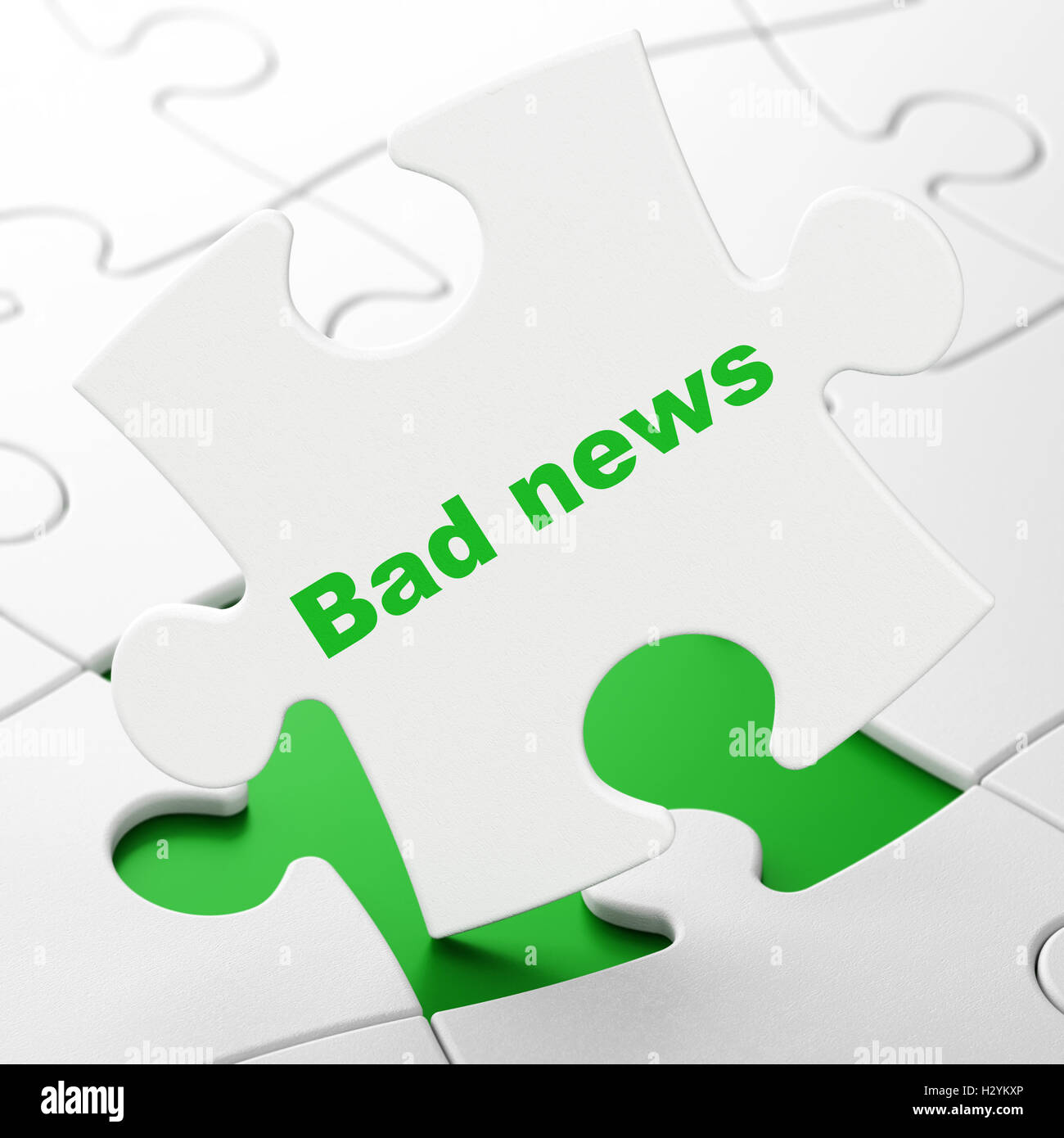 News concept: Bad News on puzzle background Stock Photo - Alamy