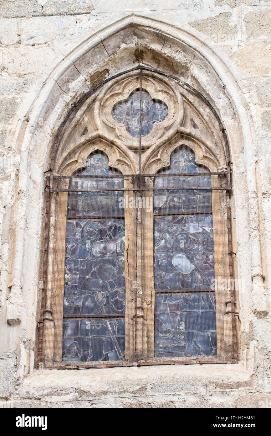 Gothic style window in the Cathedral of Toledo spain Stock Photo - Alamy