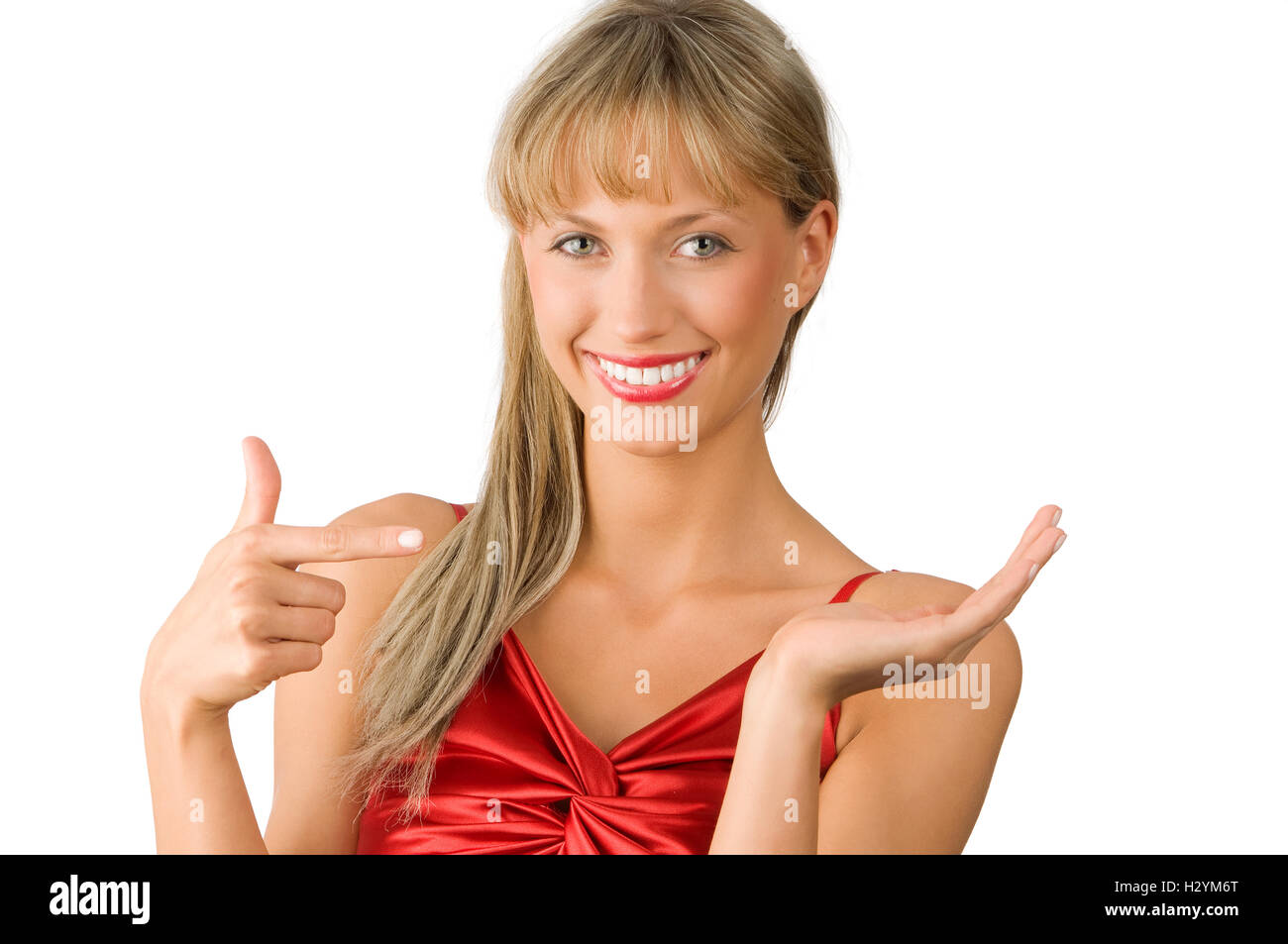 the best blond presenter Stock Photo - Alamy