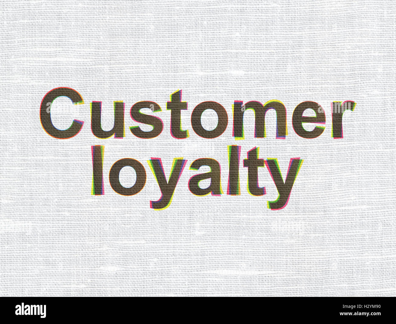 Marketing concept: Customer Loyalty on fabric texture background Stock ...