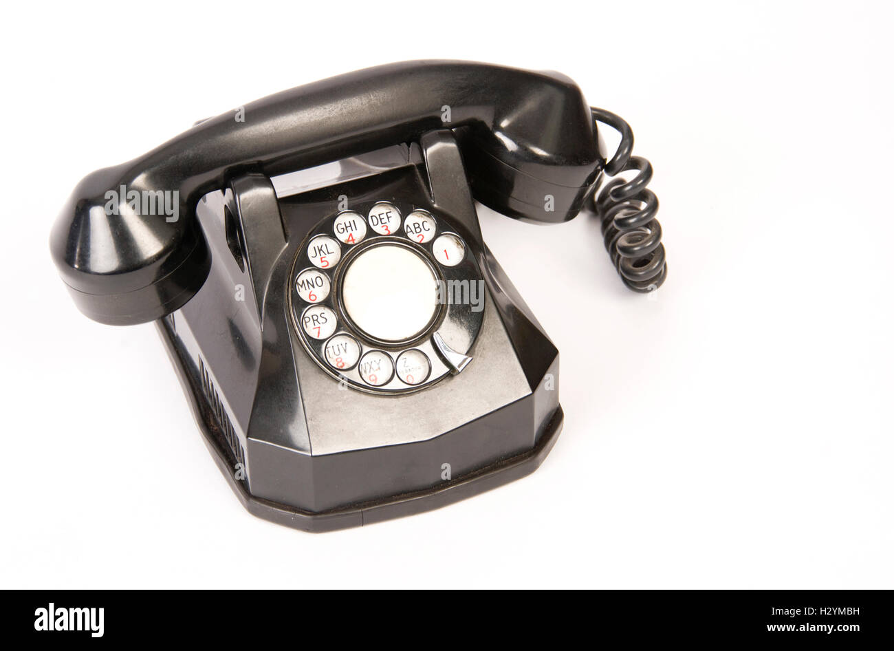 Antique Rotary Dial Telephone Alone Isolated on White Stock Photo - Alamy
