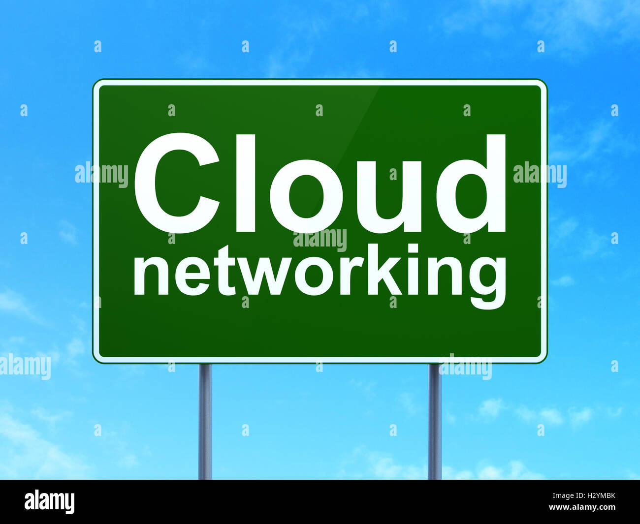 Cloud technology concept: Cloud Networking on road sign background ...