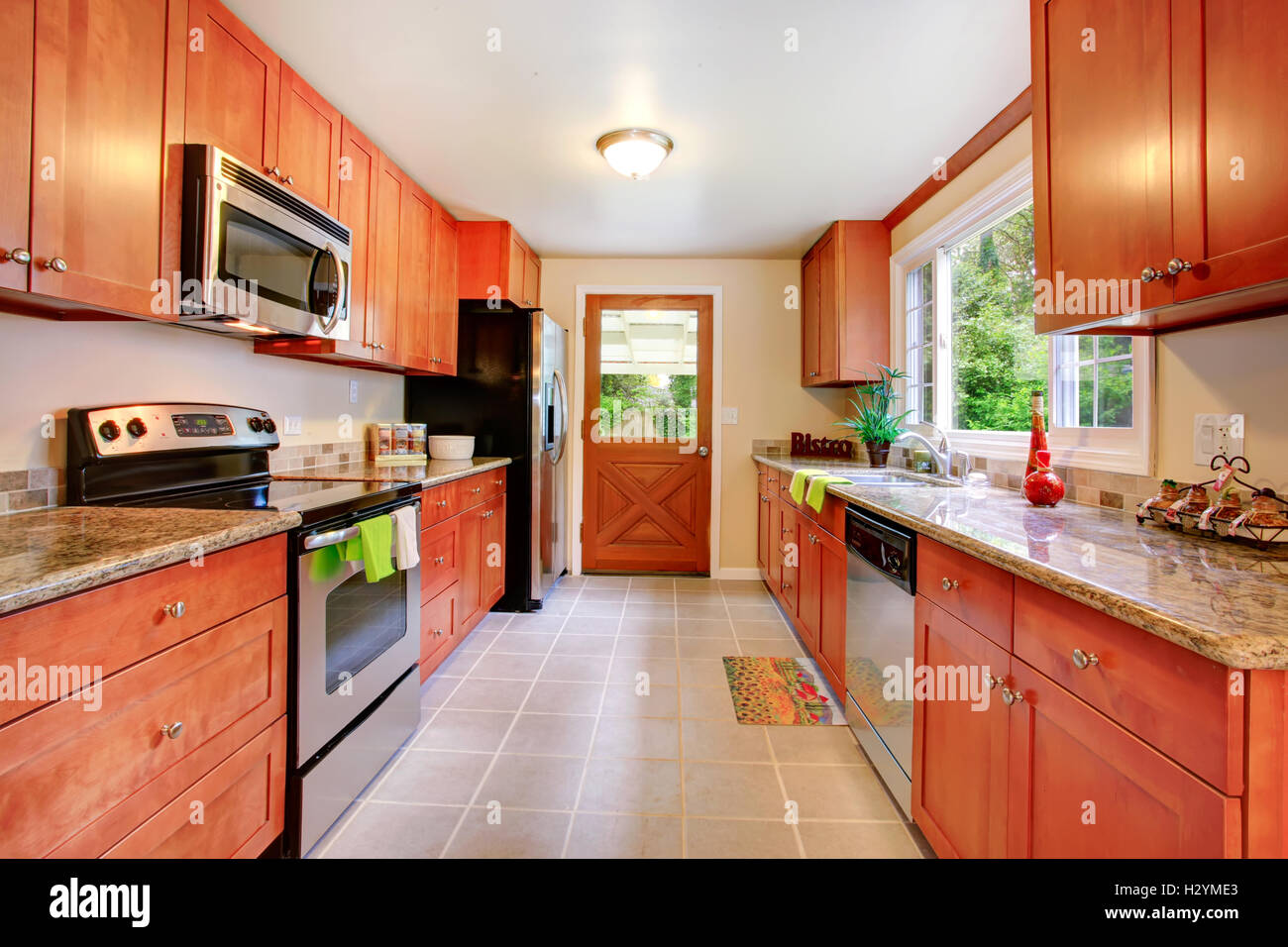 Big kitchen room in contryside house Stock Photo - Alamy