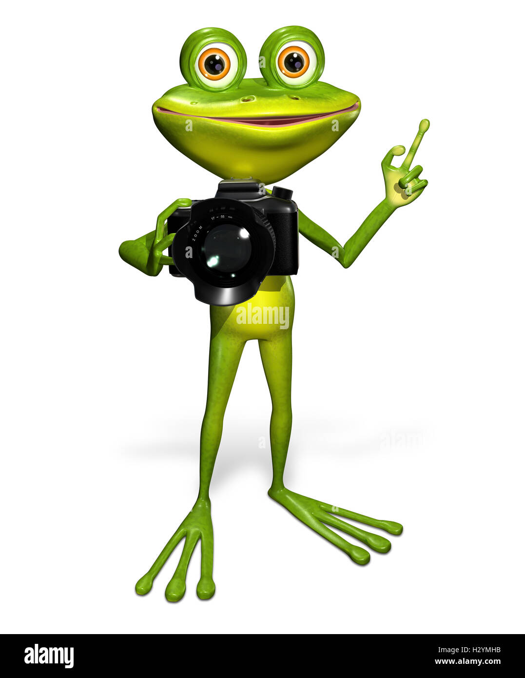 Frog with a camera Stock Photo - Alamy