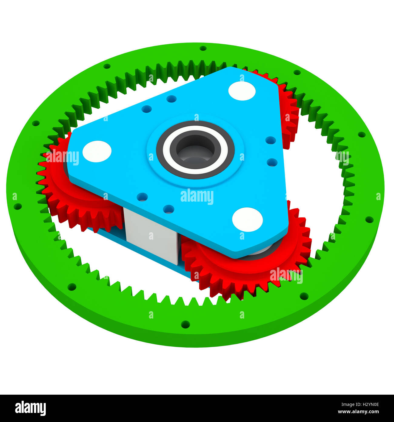 Mechanism of colored gears Stock Photo - Alamy