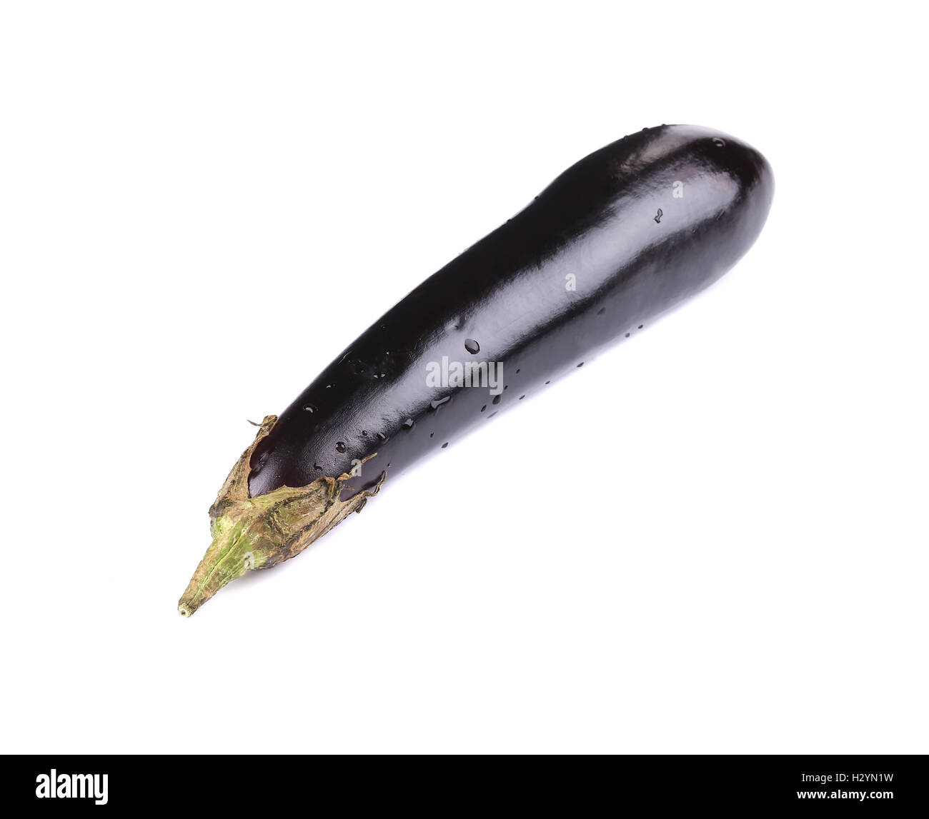 Close up of single eggplant Stock Photo - Alamy