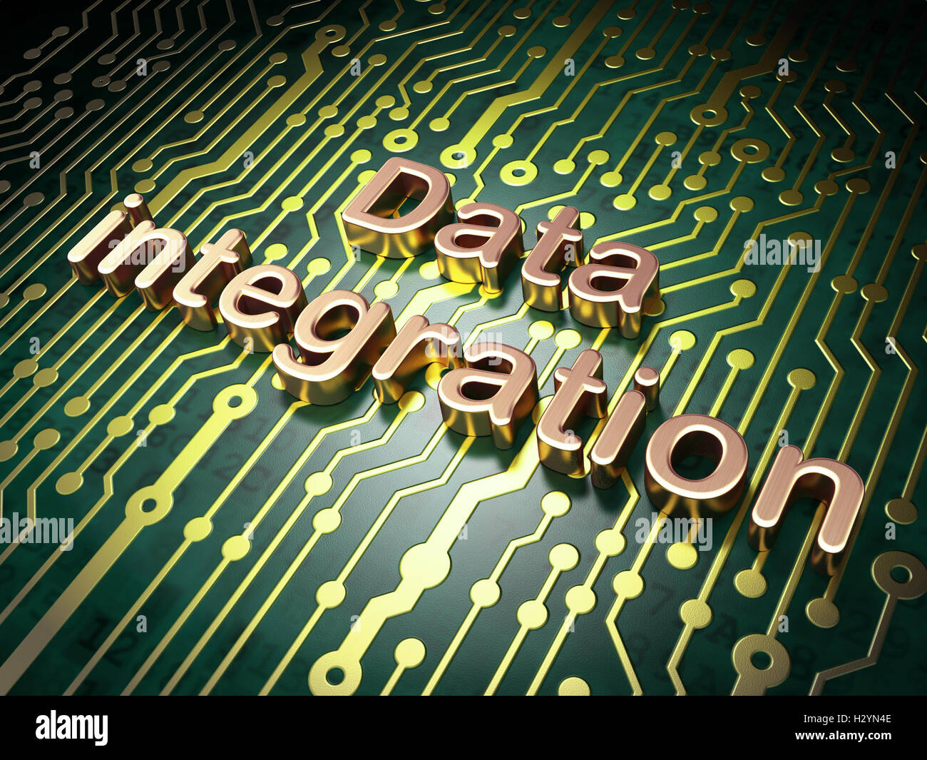 Data concept: Data Integration on circuit board background Stock Photo ...