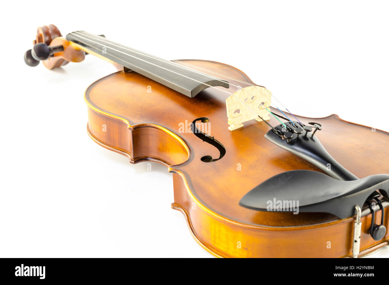 music string instrument violin isolated on white Stock Photo - Alamy