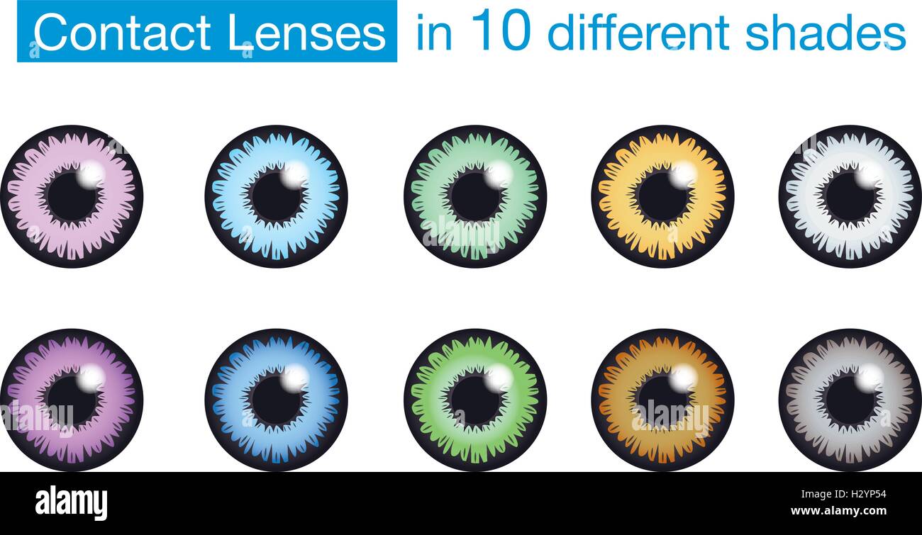 Eye color contact lens collection Stock Vector Image & Art - Alamy