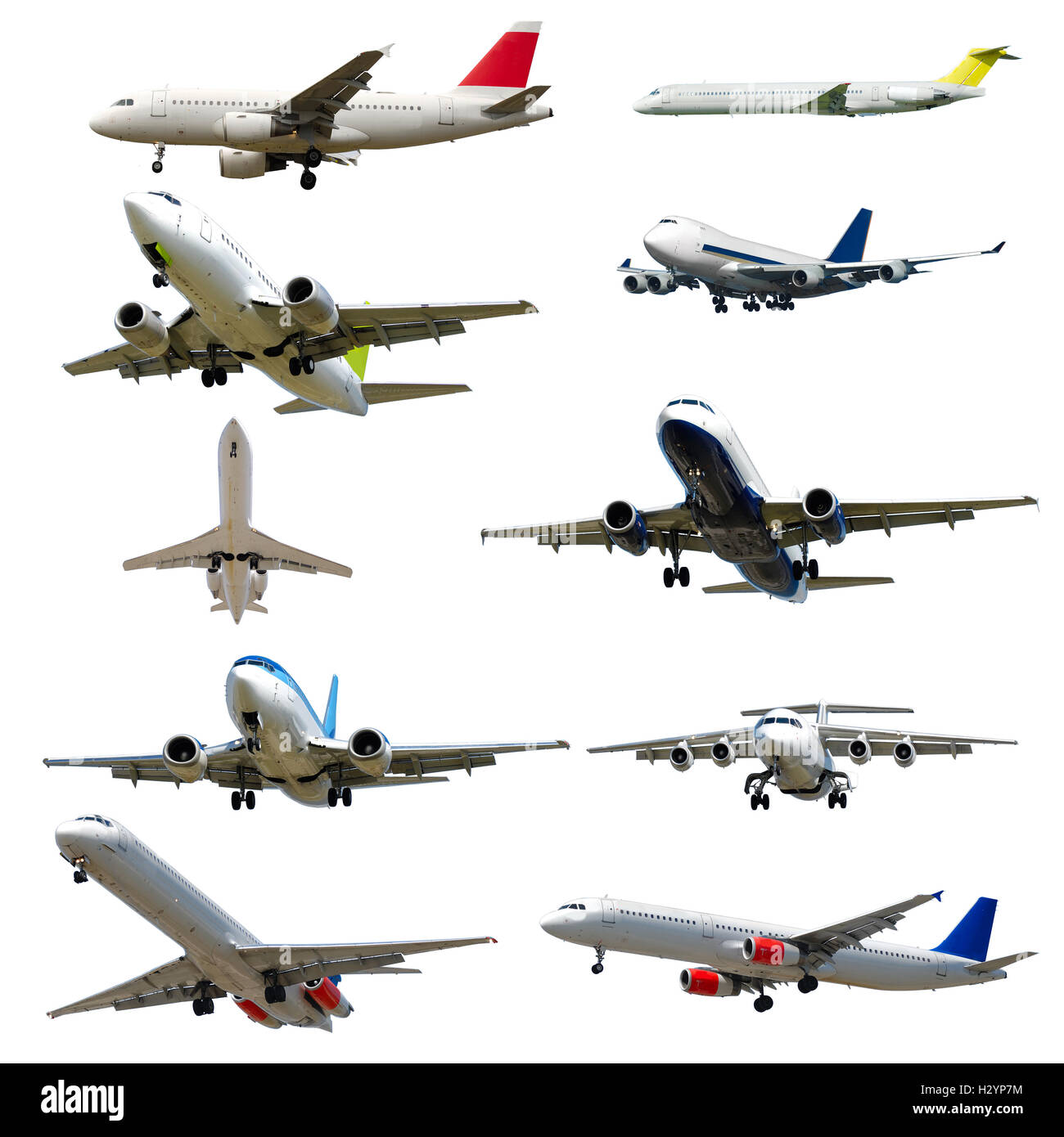 Plane collection isolated on a white background. High resolution Stock ...