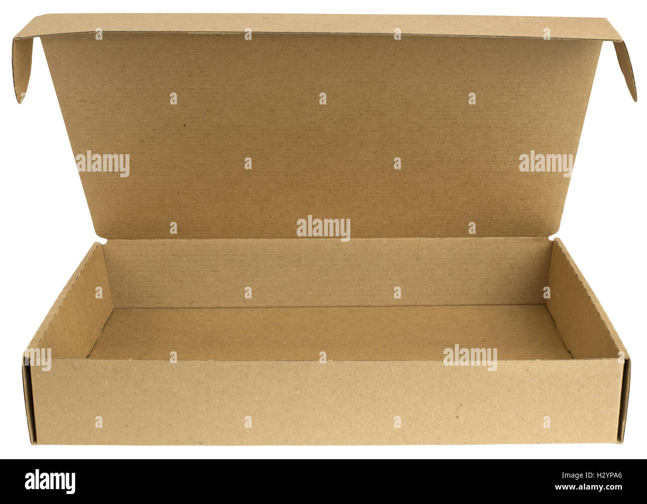 Open cardboard box with a lid Stock Photo - Alamy