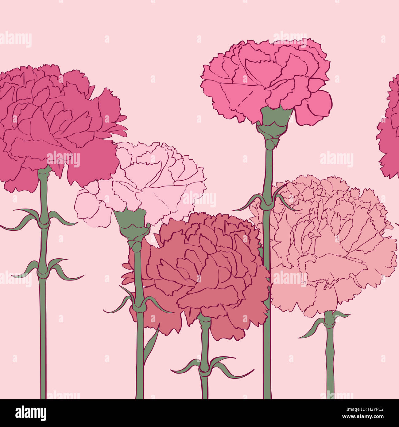 Carnation doodle hi-res stock photography and images - Alamy