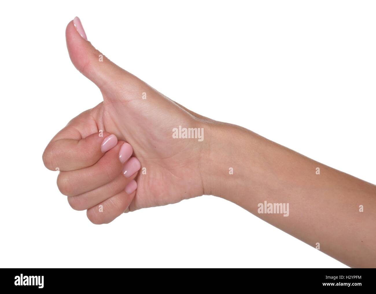 Thumbs Up Positive Sign Stock Photo - Alamy