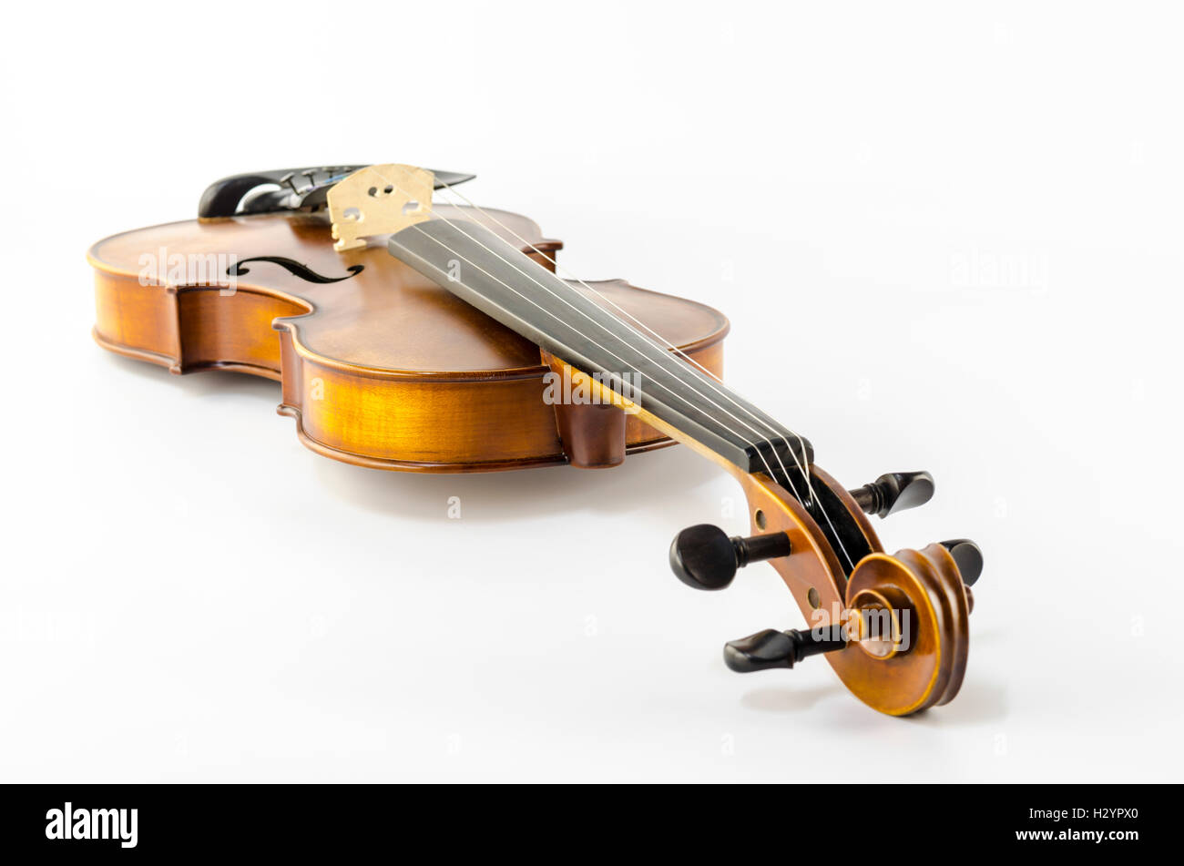 music string instrument violin isolated on white Stock Photo - Alamy