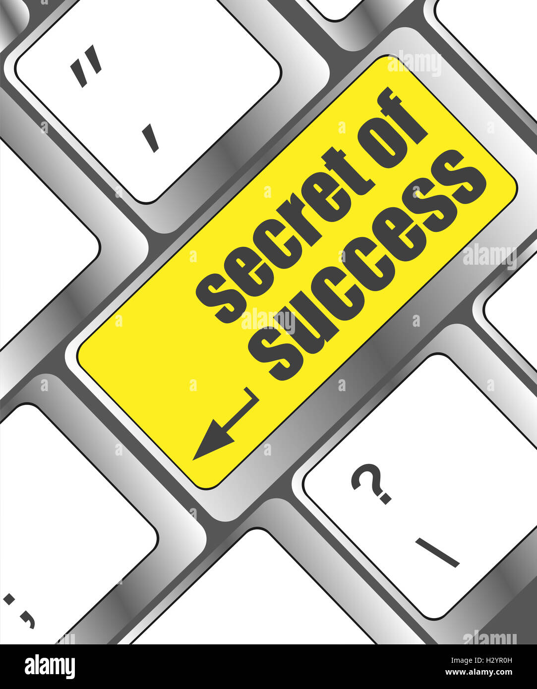 secret of success button on computer keyboard key Stock Photo - Alamy