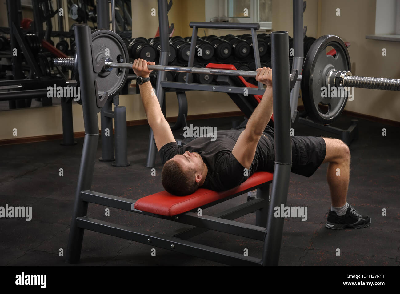 Barbell bench press hi-res stock photography and images - Alamy