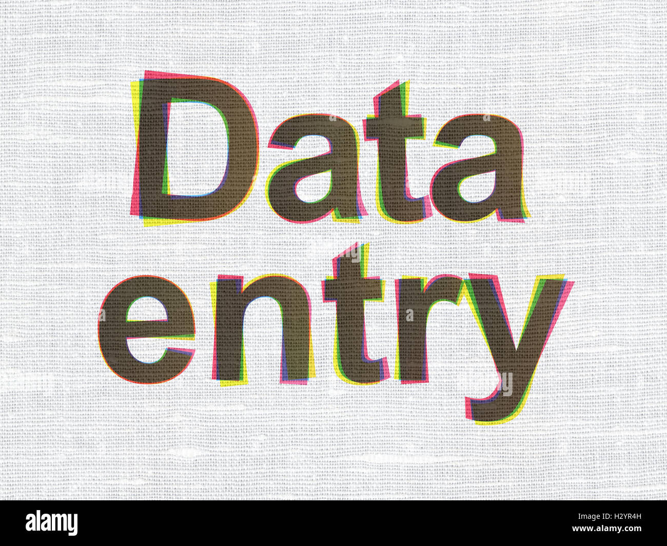 Information concept: Data Entry on fabric texture background Stock ...