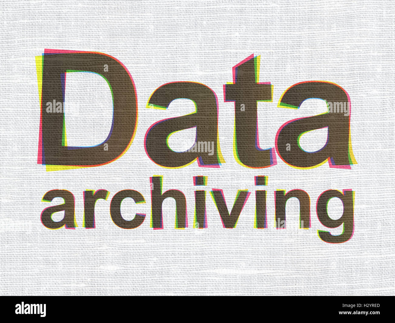 Information concept: Data Archiving on fabric texture background Stock ...