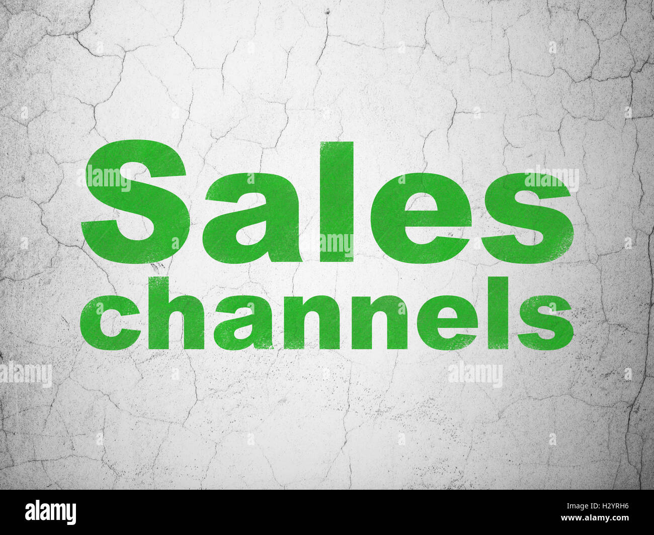 Marketing concept: Sales Channels on wall background Stock Photo - Alamy