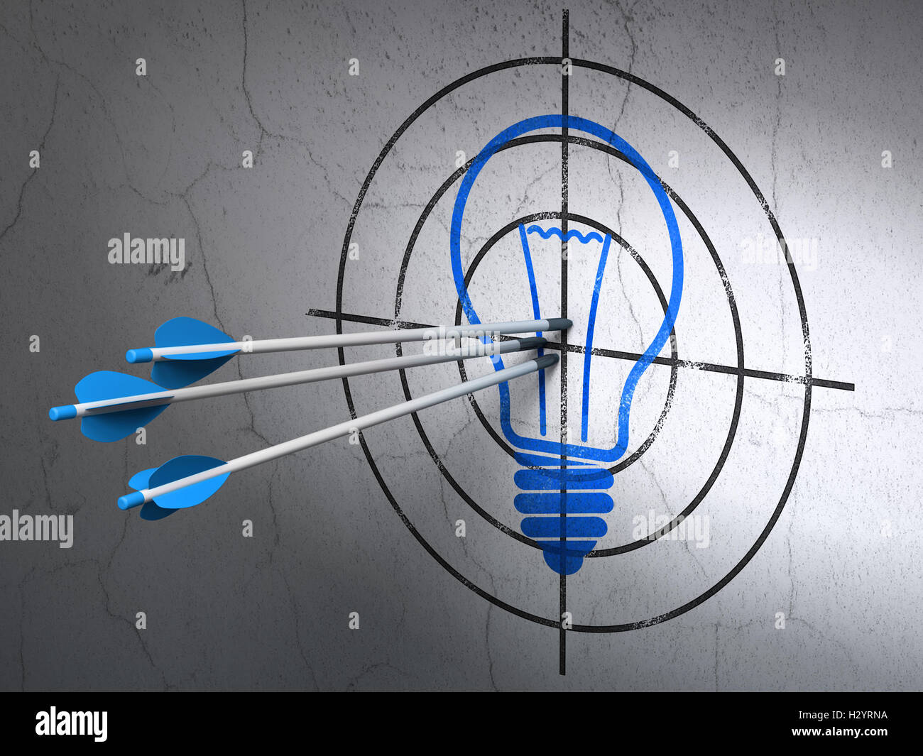 Idea light bulb arrows hi-res stock photography and images - Alamy