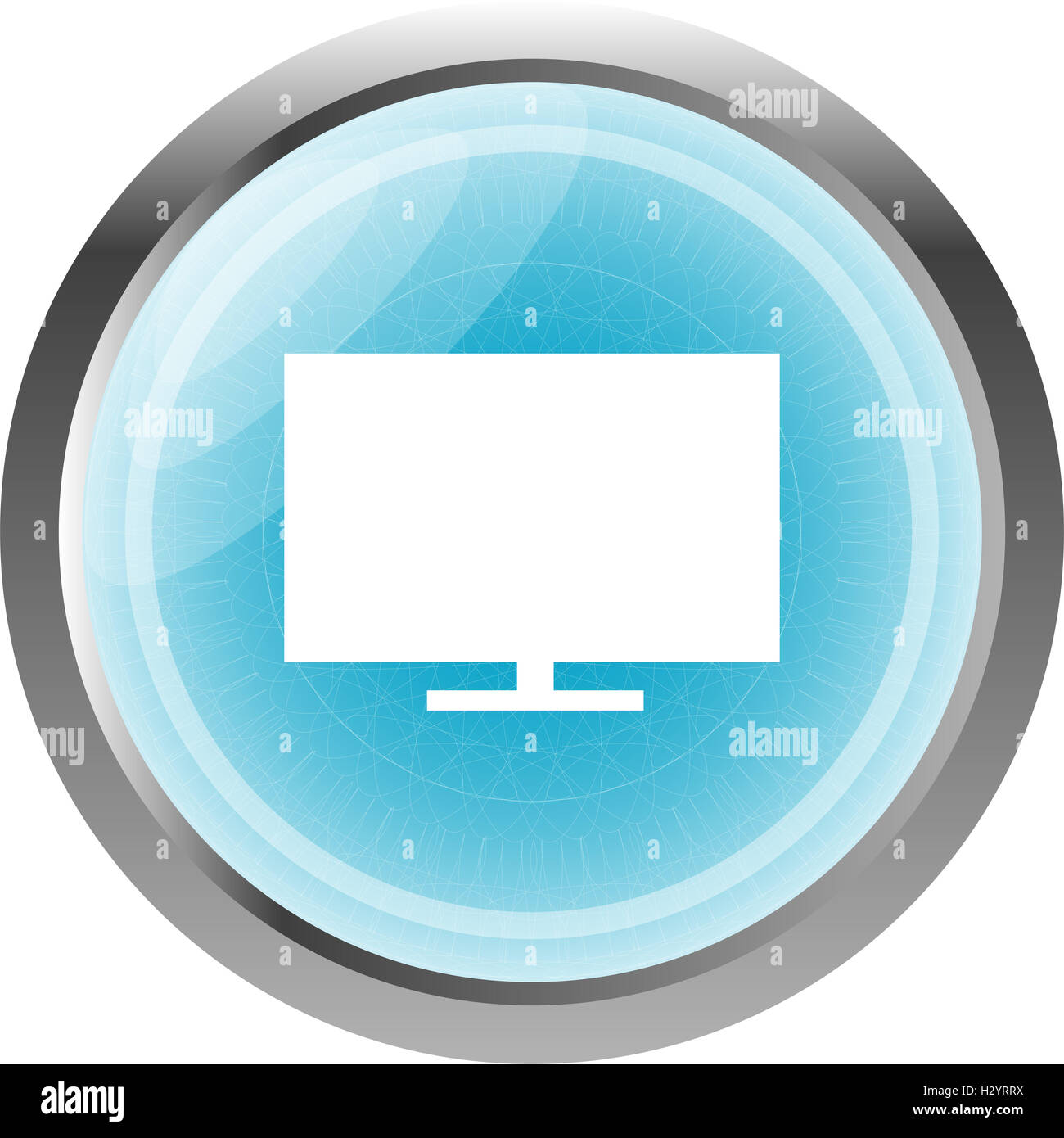 tv icon button, design element isolated on white Stock Photo - Alamy