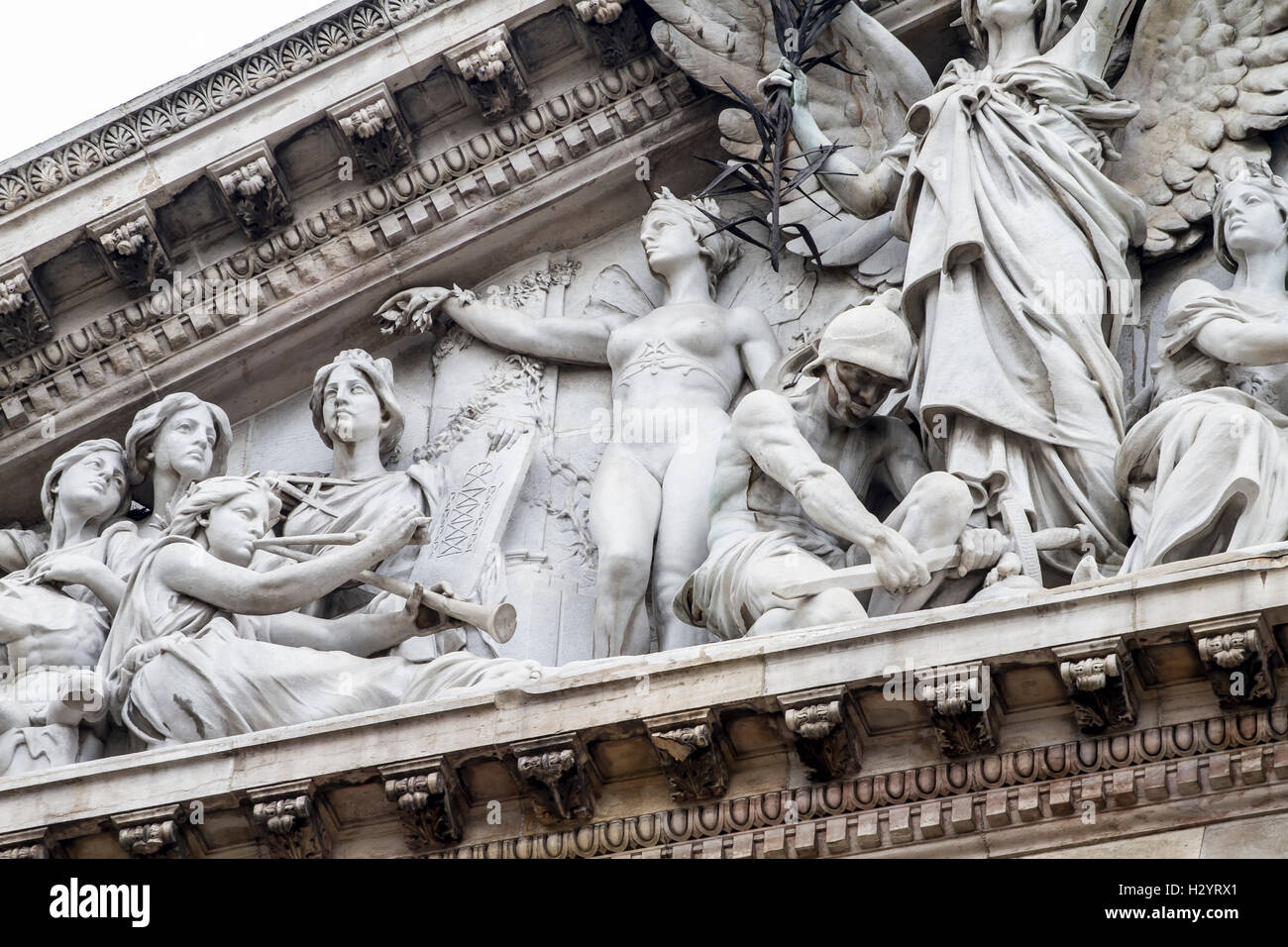 National library facade in Madrid, Spain Stock Photo - Alamy