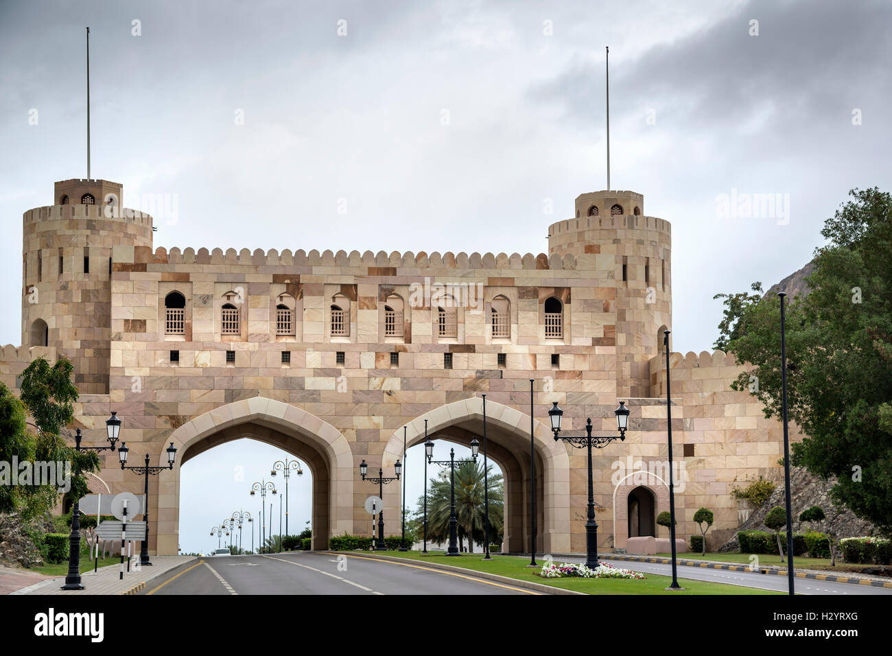 City gate Muscat Stock Photo - Alamy