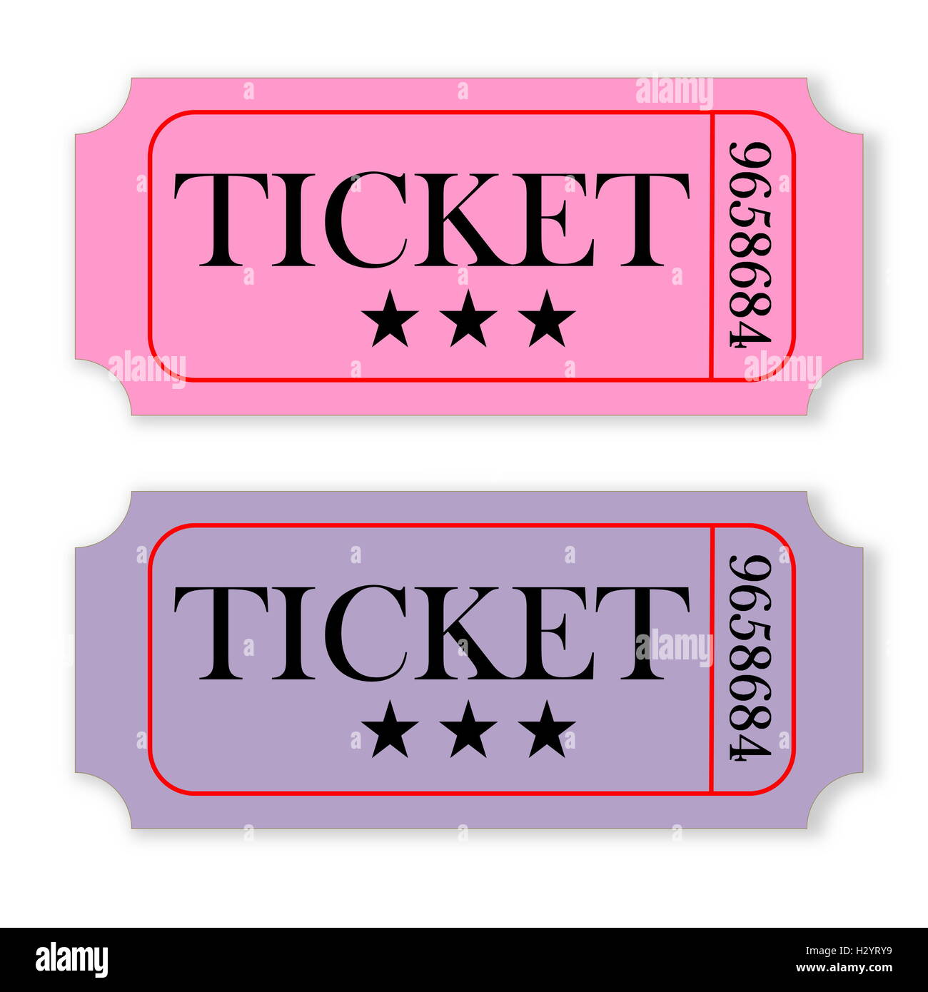 Pink ticket Cut Out Stock Images & Pictures - Alamy