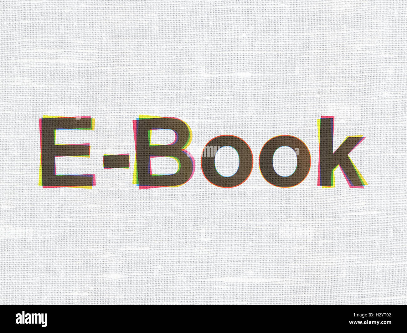 Education concept: E-Book on fabric texture background Stock Photo - Alamy