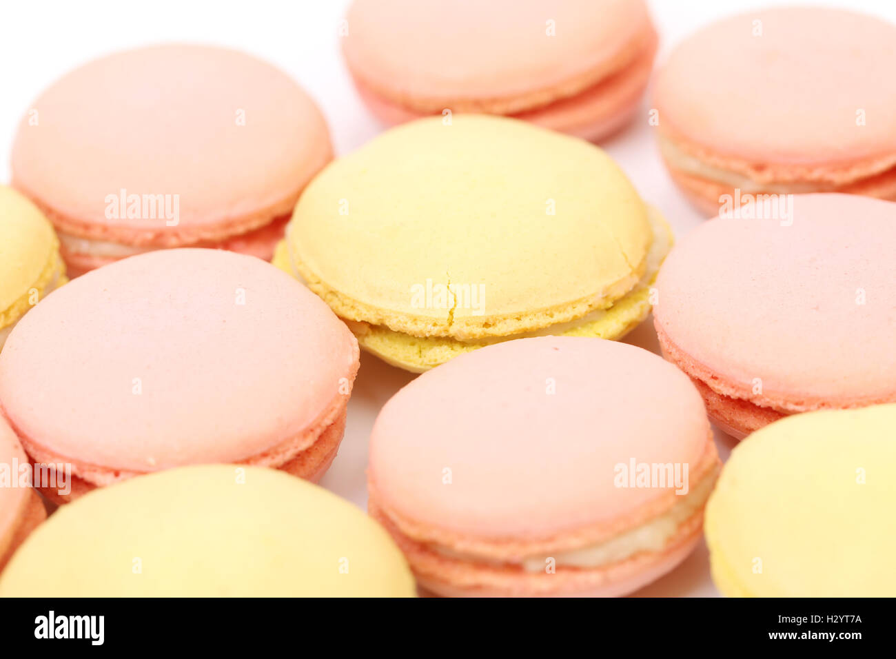 Close up of various macaron cakes. Macro Stock Photo - Alamy