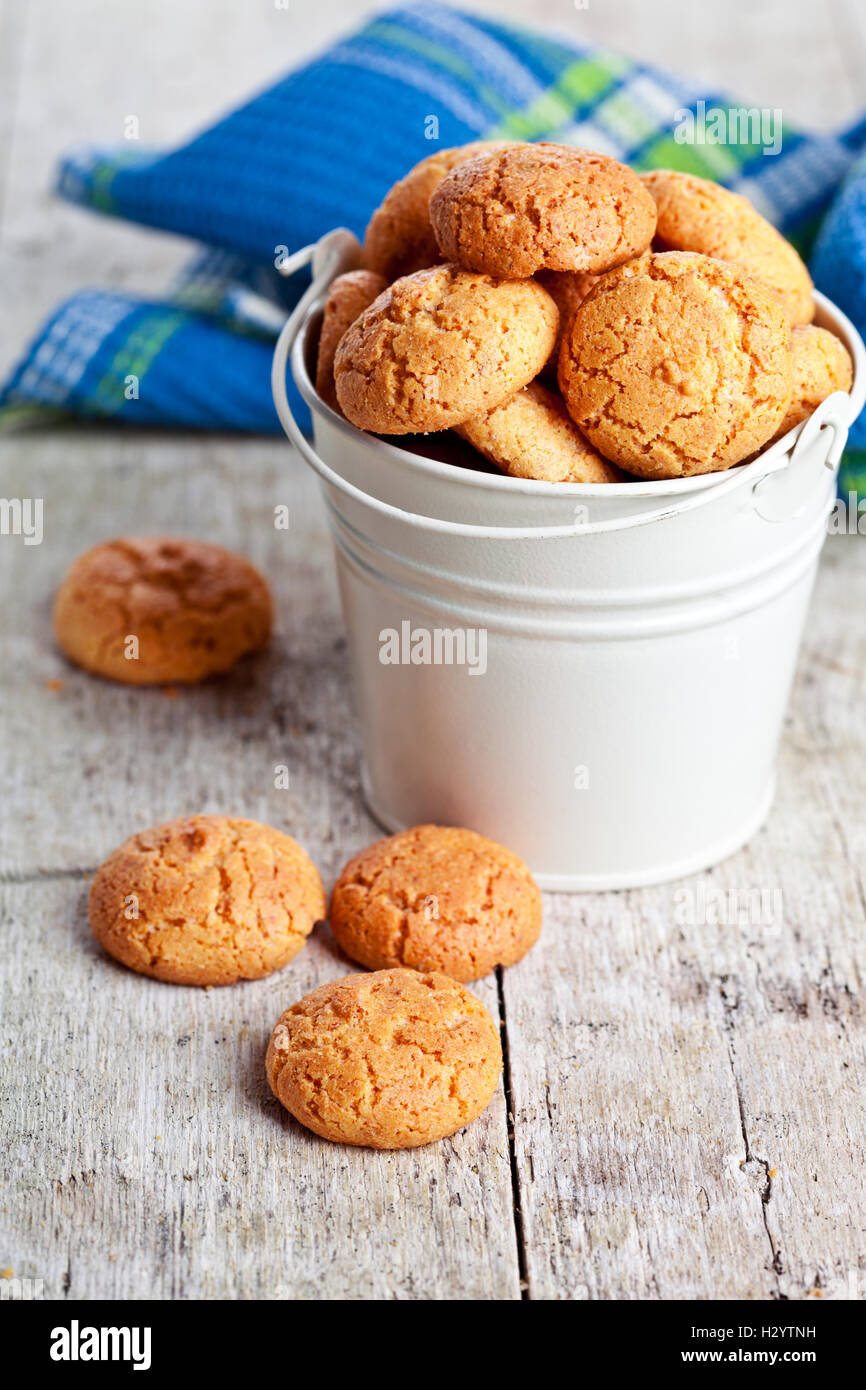 meringue almond cookies in bucket Stock Photo - Alamy