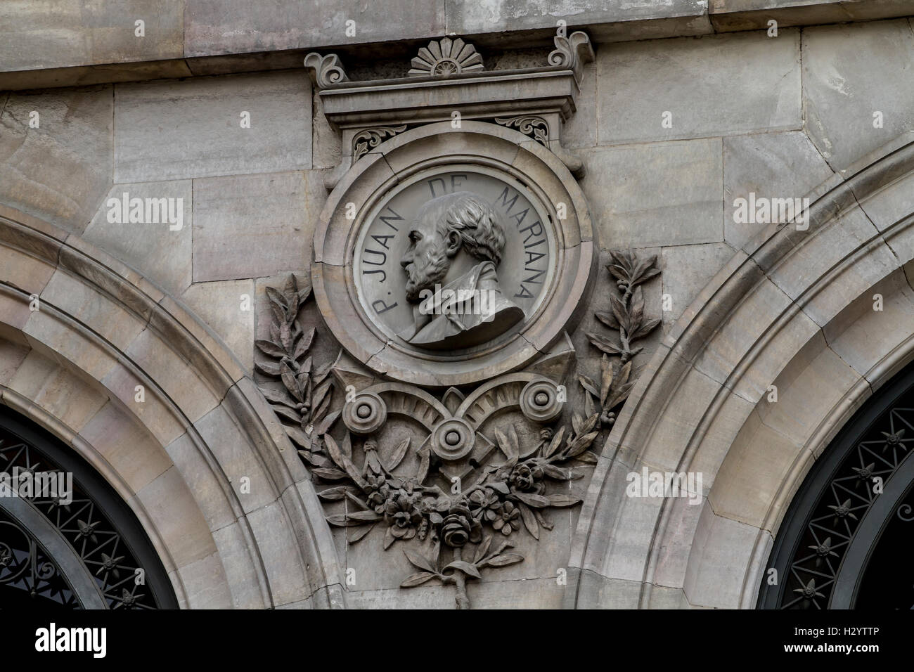 National library facade in Madrid, Spain Stock Photo - Alamy