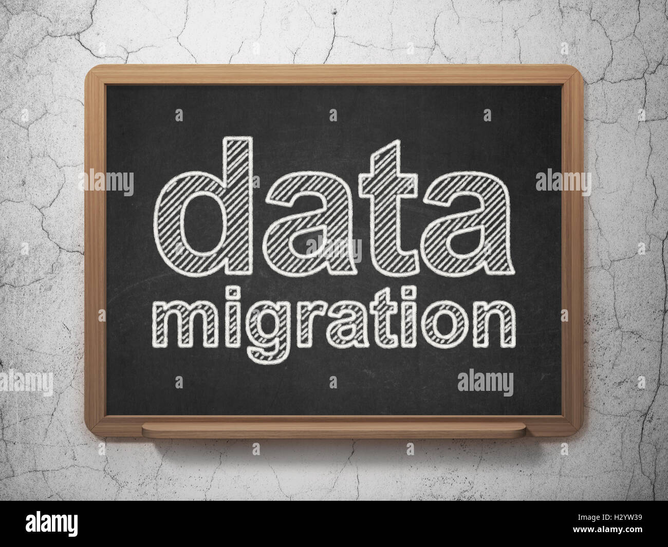 Data concept: Data Migration on chalkboard background Stock Photo - Alamy