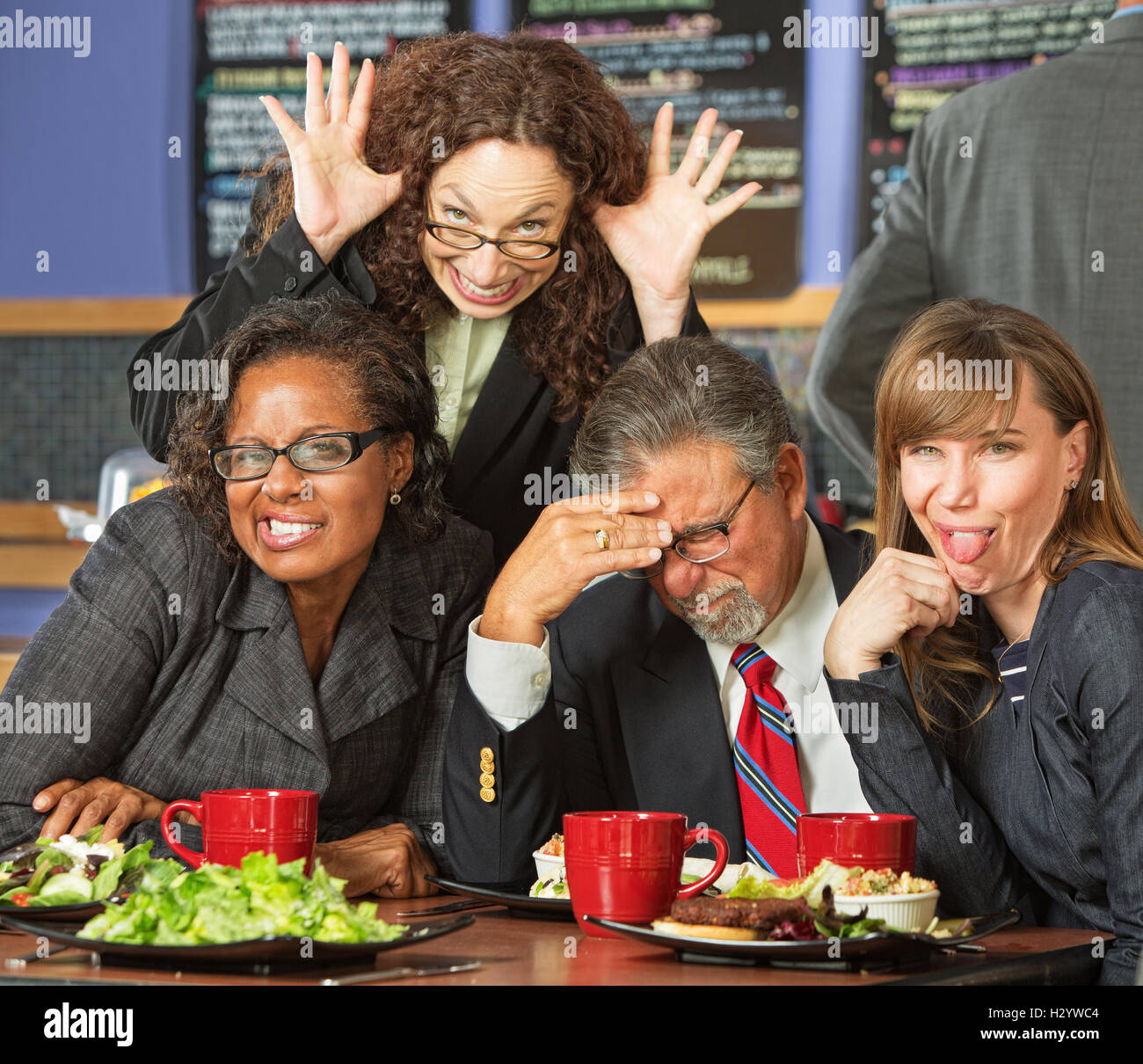 Woman man awkward restaurant hi-res stock photography and images - Alamy