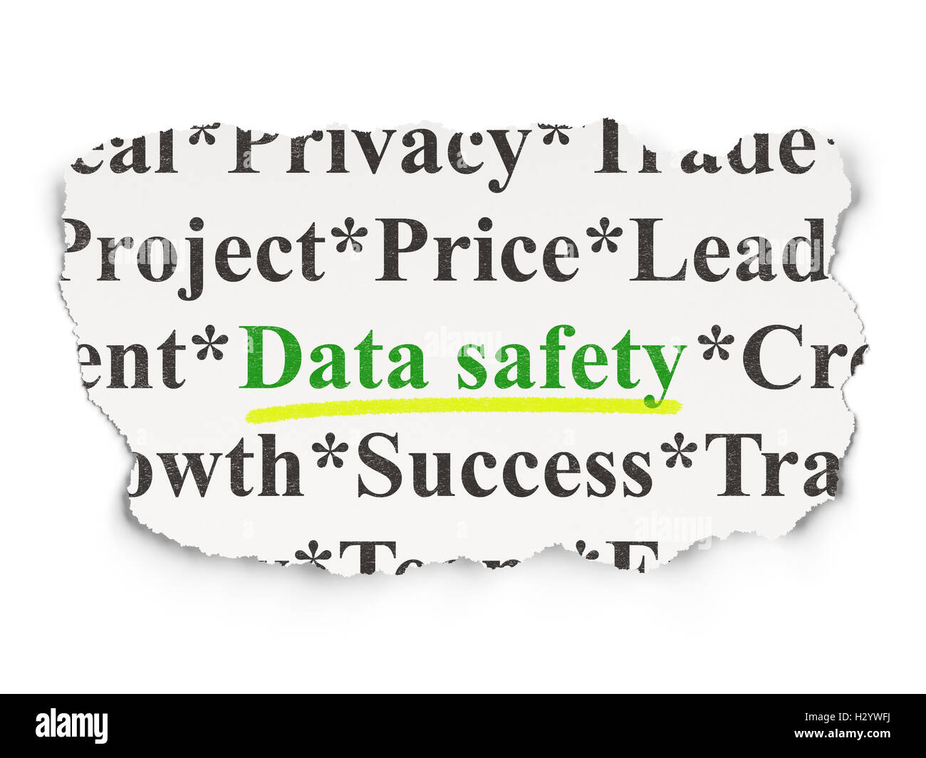 Data concept: Data Safety on Paper background Stock Photo - Alamy