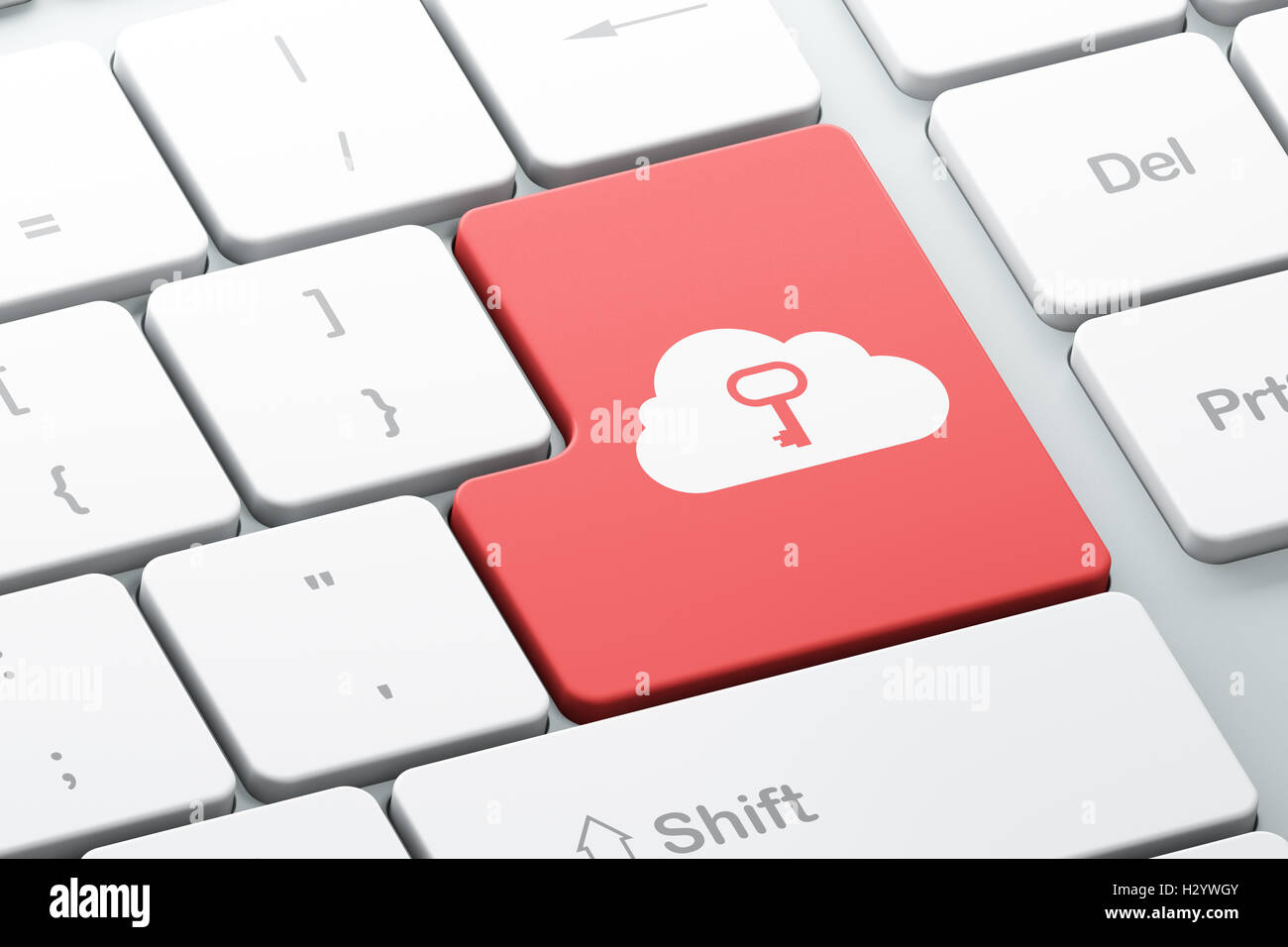Technology concept: Cloud Whis Key on computer keyboard ba Stock Photo ...