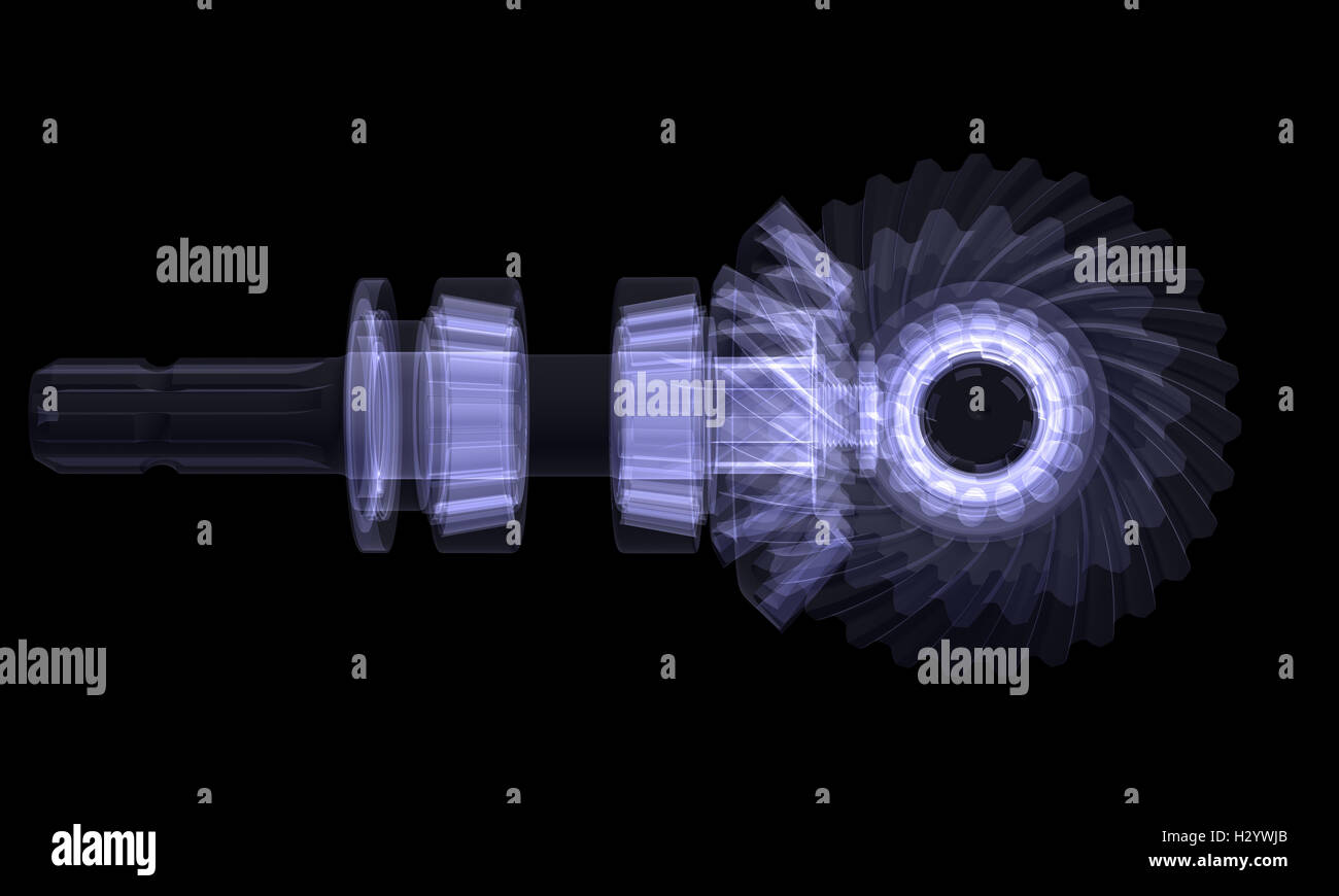 Hypoid gear. X-ray render Stock Photo - Alamy