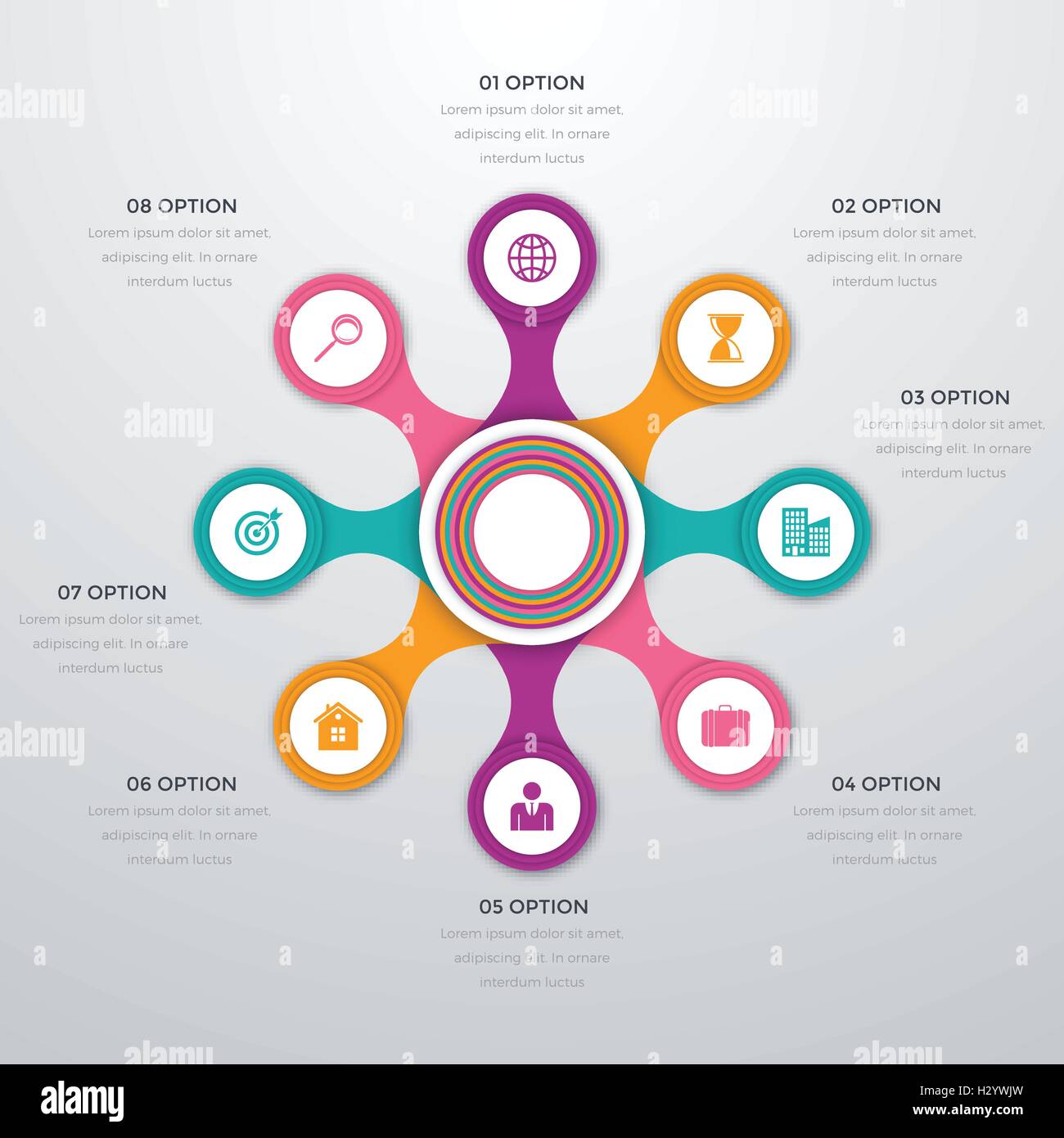 Vector illustration infographics eight options Stock Vector Image & Art ...