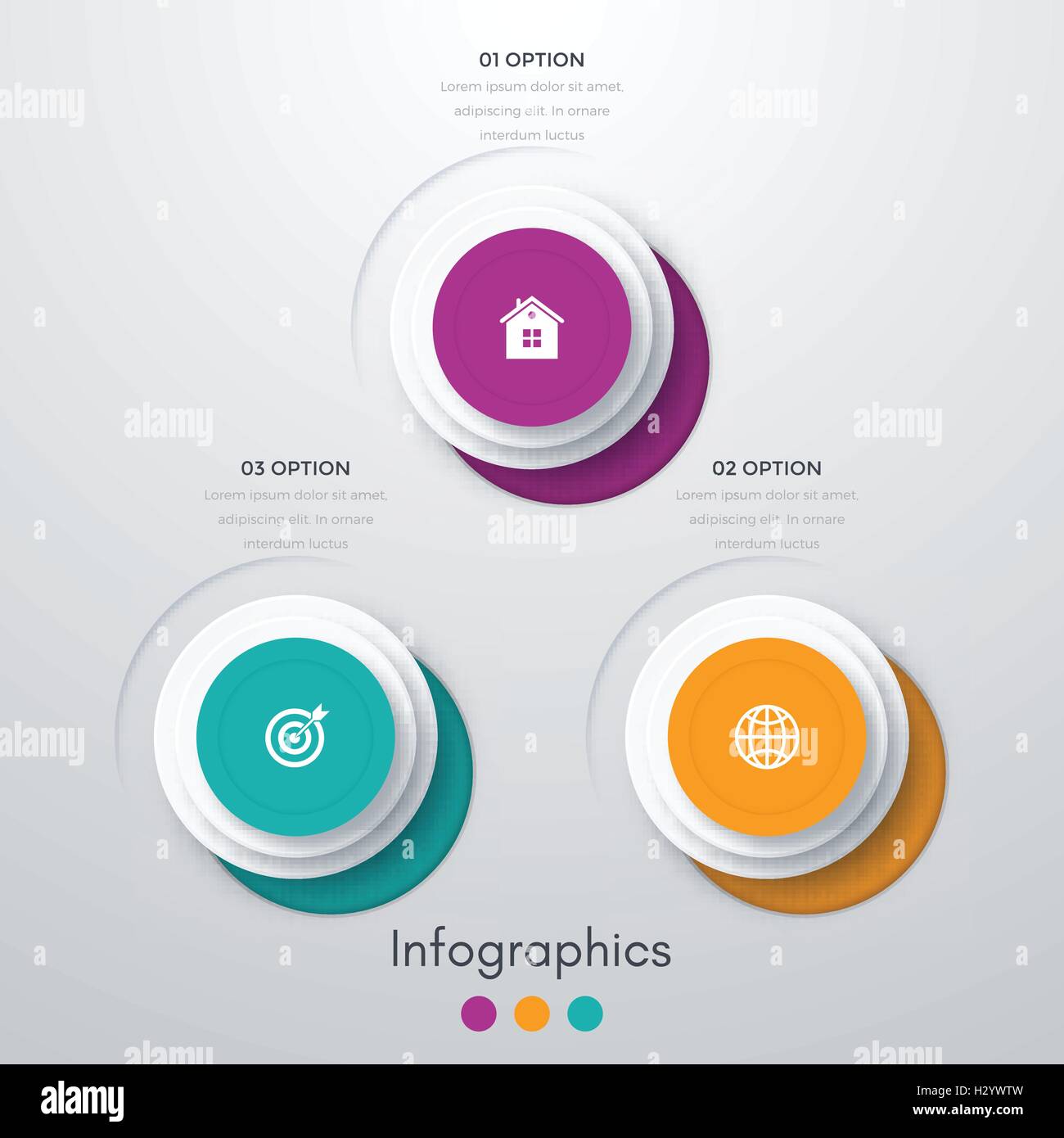 infographics three options Stock Vector Image & Art - Alamy
