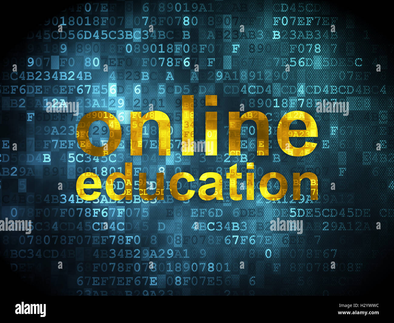 Education concept: Online Education on digital background Stock Photo ...