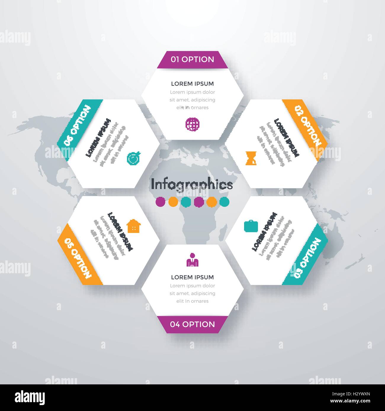 Vector illustration infographics six options Stock Vector Image & Art ...