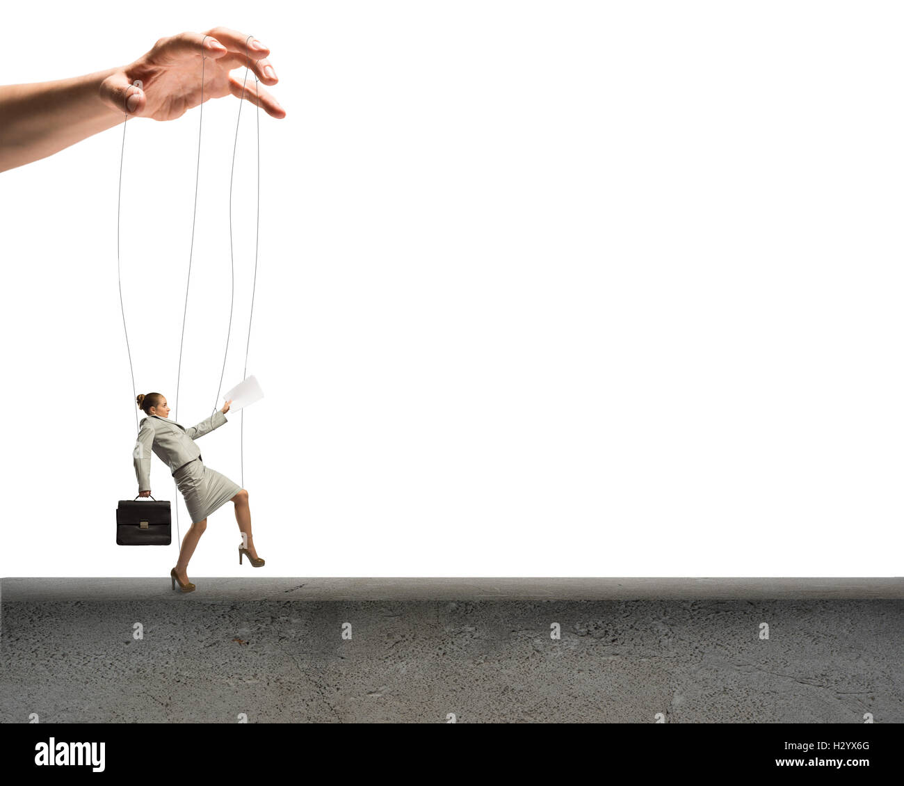 business woman puppet Stock Photo - Alamy