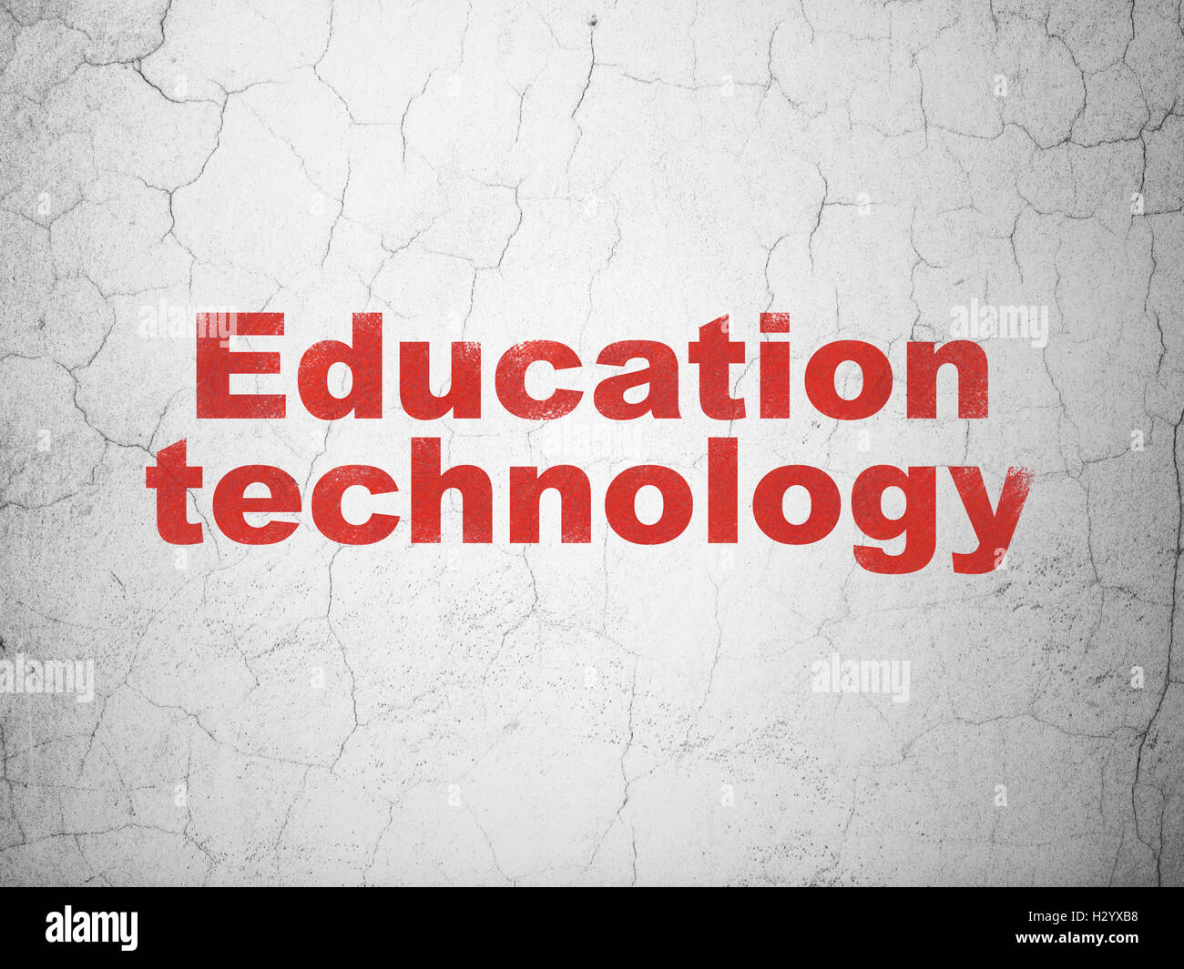 Education concept: Education Technology on wall background Stock Photo ...