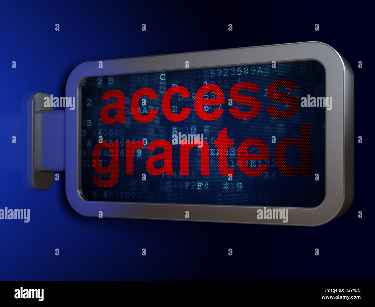 Safety concept: Access Granted on billboard background Stock Photo - Alamy